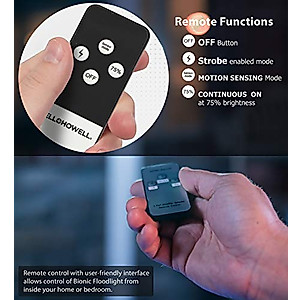 Bell+Howell Bionic Floodlight White Solar Lights Outdoor Motion Sensor LED Outdoor Lights Swiveling Light 108 High Power LED Bulbs in Adjustable Panels Waterproof for Garden Patio As Seen On TV