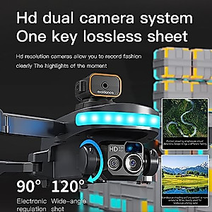 GoolRC Remote Control Drone with Camera 720P Dual Camera Obstacle Avoidance WiFi FPV Storage Bag Package Trajectory Flight Gesture Photography Follow Flight
