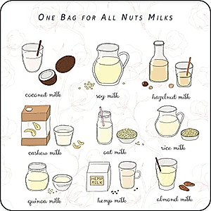 Cotton Farm – Nut Milk Bag – XL 12x12 Inch, Commercial Grade – “Seamless” Bottom Design- All Purpose Strainer, 100% Unbleached Cotton, Washable & Reusable… (2)