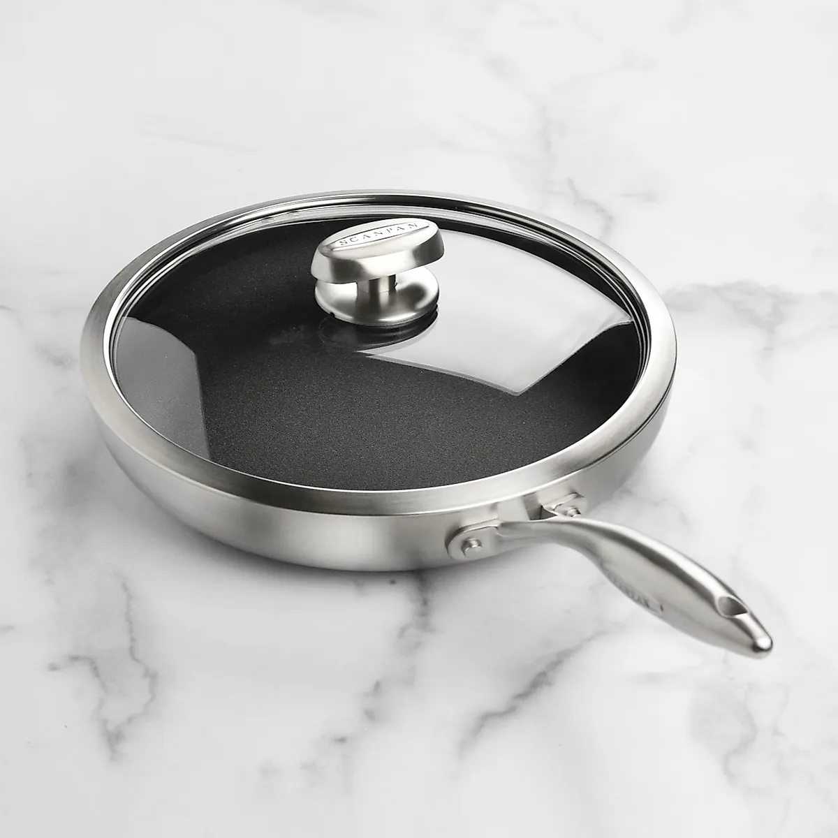 Scanpan CX+ 11" Fry Pan with Glass Lid - Stratanium Plus Nonstick - 5-ply Stainless Steel