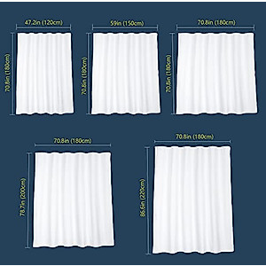 DOATS 4Pcs Funny Cat Shower Curtain Set, Cartoon Lovely Cat Shower Curtain Set with 12 Hooks, Machine Washable Bathroom Decor for Kids (1,47.2x70.8in)