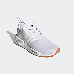 adidas Originals mens Nmd_r1 Sneaker, White/White/Gum, 10.5 US