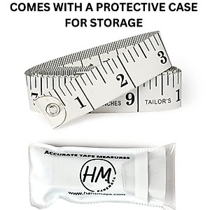 Tape Measure Measuring Tape for Body, Accurate Dual Scales Standard & Metric. Soft Flexible Fiberglass. Perfect Scale Measure for Body Weight Loss Medical Measurement Home Art Craft Measurements