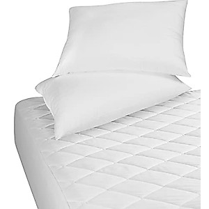 Zoyer Quilted Mattress Pad - Quilted Mattress Cover Deep Pocket Stretches Up to 16 Inches Deep, Fitted Sheet Mattress Topper - Twin