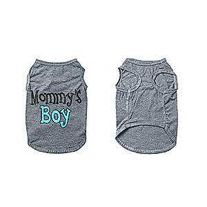 HonpraD English for Dogs Clothes Pet Mom Son Summer Spring Vest Puppy Pet Clothes Dog Training Vests Elastic Soft Vest Pajama Coat Jacket Shirt for Autumn Winter