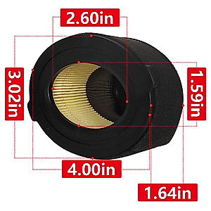 2 Pack Air Filter for 951-14262 751-10794 MTD Premium OHV engine Series 208 cc Troy Bilt Yard-Man Yard Machines