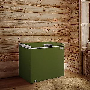 Newair 6.7 Cu. Ft. Mini Deep Chest Freezer and Refrigerator in Military Green with Digital Temperature Control, Fast Freeze Mode, Stay-Open Lid, Removeable Storage Basket, Self-Diagnostic Program