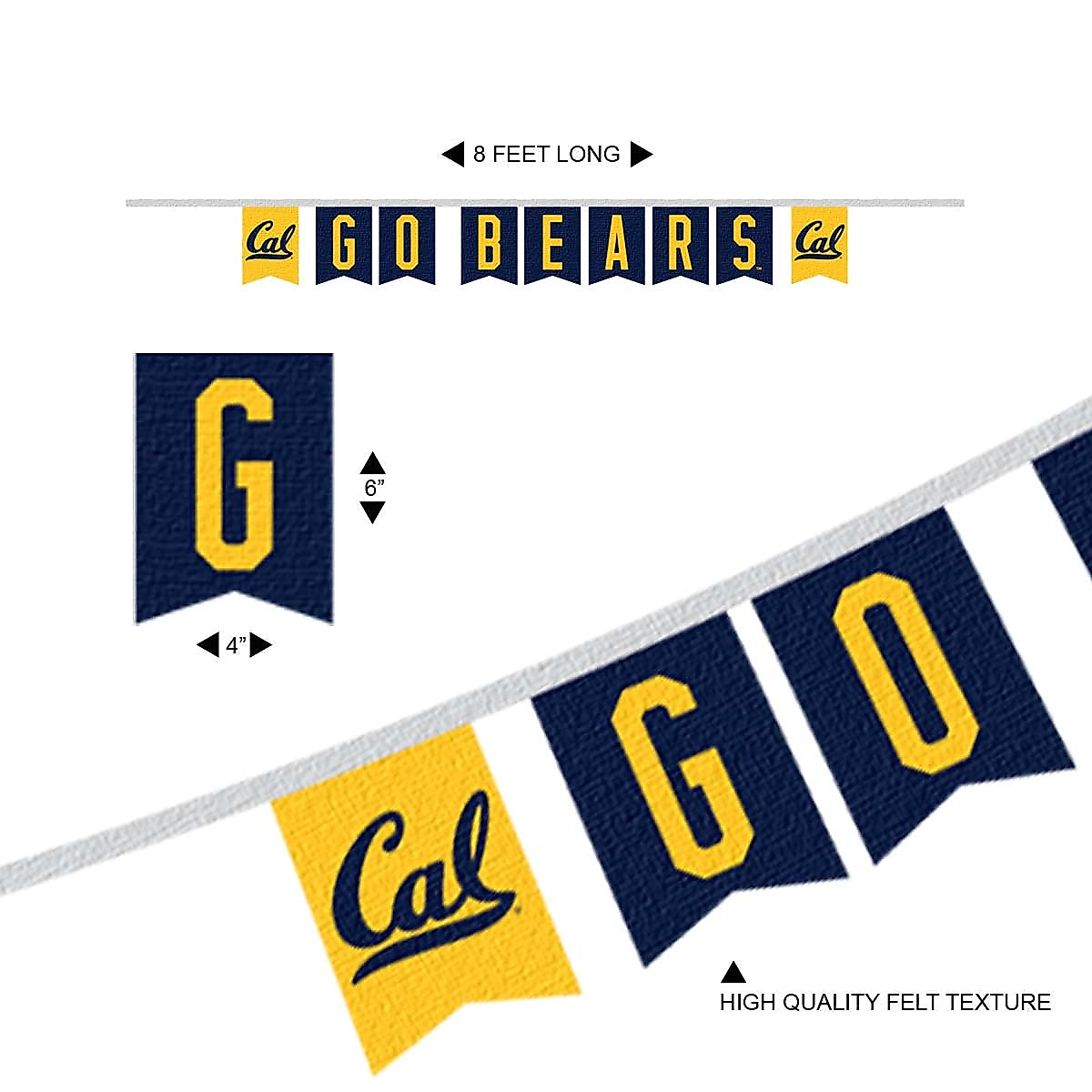 Cal Berkeley Golden Bears Banner String Pennant Flags