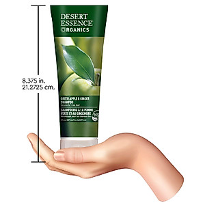 Desert Essence Green Apple & Ginger Shampoo & Conditioner Bundle - 8 Fl Ounce - Volume For Fine Hair - Natural - Deep Moisturizing - Antioxidants - Maca Root - Softer & Shinier - Smooth & Silky