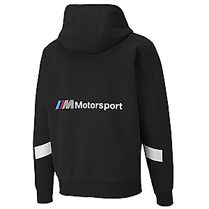 PUMA Mens BMW M Motorsport Full Zip Hoodie, Black Puma, M