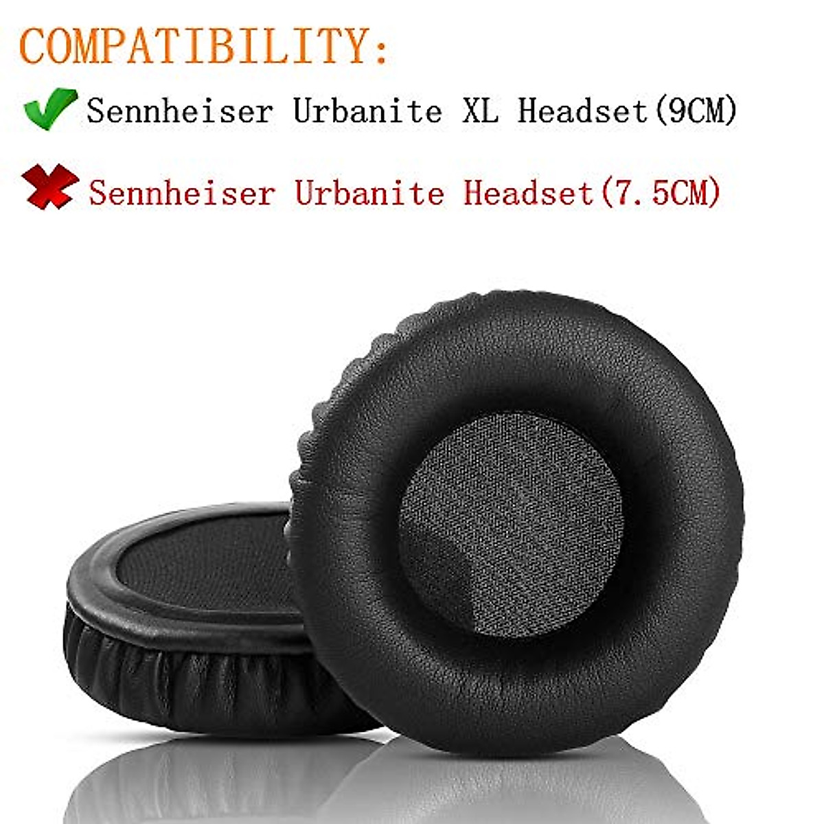 1 Pair Earpads Cushions Replacement Compatible with Sennheiser Urbanite XL Headset Earmuffs Cups