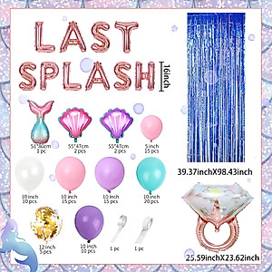 LaVenty 98 PCS Luxury Last Splash Balloons Mermaid Bachelorette Party Decorations Last Splash Bachelorette Party Decoration Mermaid Bridal Shower Party Supplies Last Splash Party Favors