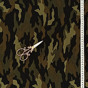 Camouflage Fabric by The Yard, Nylon Spandex Fabric by The Yard|Floral Fabric Lycra Elastane Jersey | 4 Way Stretch Knit Material Soft Smooth | Quilting Sewing Patchwork Fabric for DIY (A)