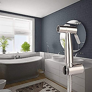 JIYTG Shower Bidet Sprayer Stainless Steel Women's wash Device Booster Nozzle Toilet Spray Gun Set Handheld Shower Washer