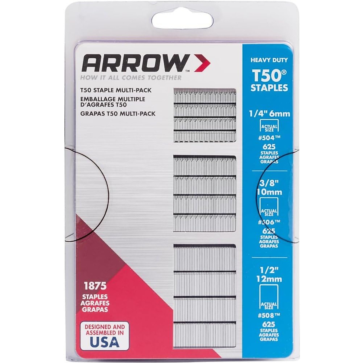 Arrow Fastener 50MP T50 Staple Multi-Pack