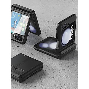 CaseBorne V Compatible with Samsung Galaxy Z Flip 5 Case - Rugged Protective Case with Semi-Auto Hinge Cover and Tempered Glass Screen Protector, [Made of Recycled Materials]