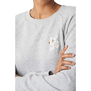 Bandier x Sincerely Jules_The Juniper Crew Neck Sweatshirt Vintage Heather Grey Embroidered-M