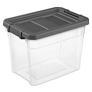 Sterilite Box Stacker Modular Clear 30QT 14733V06