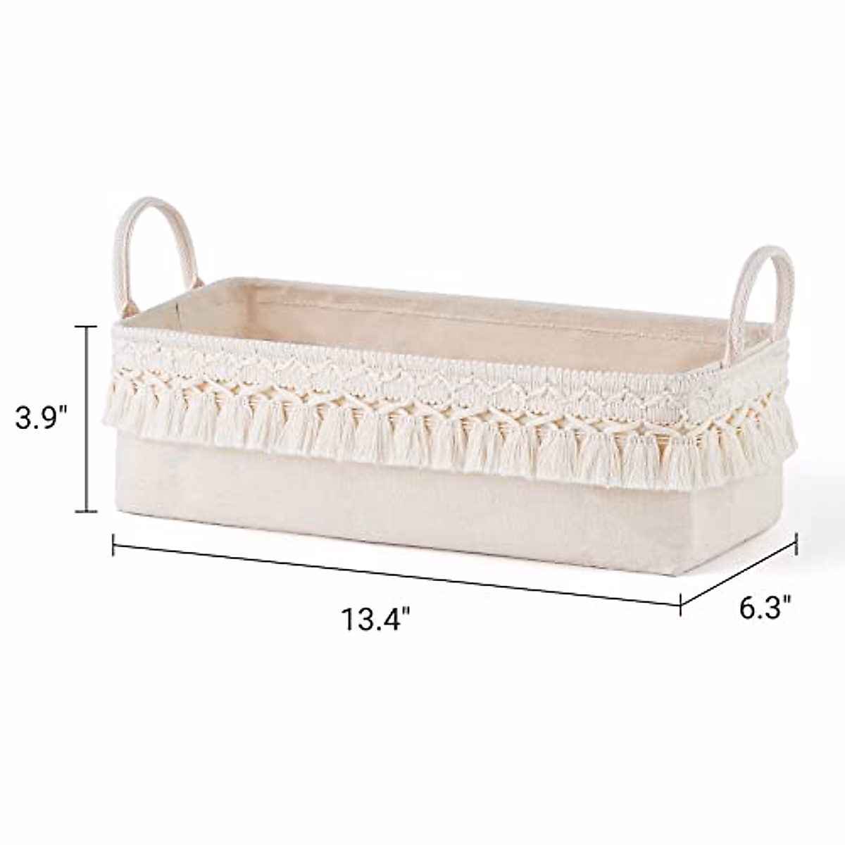 Mkono Macrame Decorative Rope Basket and Boho Storage Baskets Organizer for Home Bedroom Living Room College Dorm Bed, Set of 3