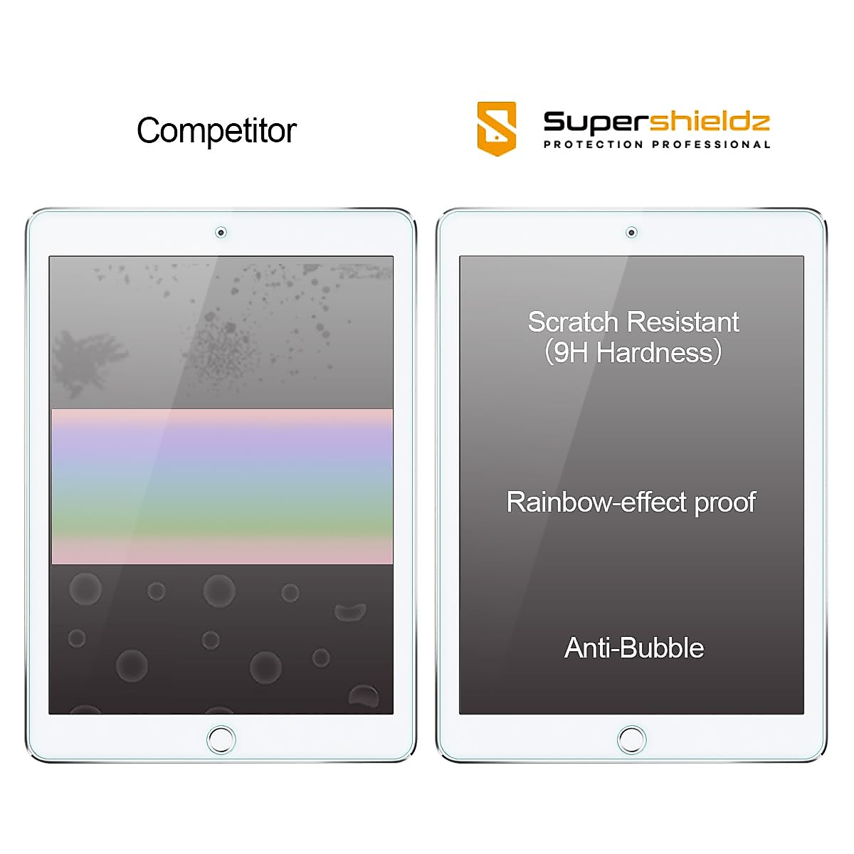 Supershieldz Designed for Apple iPad Air 2 and iPad Air 1 (9.7 inch) (Not Fit for iPad Air 3) Tempered Glass Screen Protector, Anti Scratch, Bubble Free