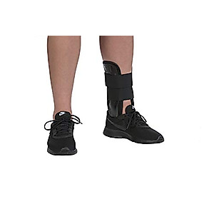 United Ortho US8813F Foam Stirrup Ankle Brace, Large, Black