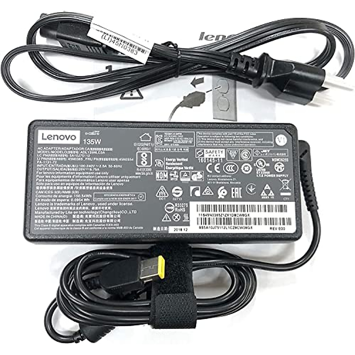 Lenovo 20V 6.7A 135W Slim Tip AC Adapter for Lenovo ideapad Z710 Ideapad Y50-70 Thinkpad t440p t450p t460p t530 t540 t540p t560 w510 ADL135NDC3A