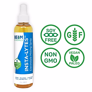 BEAM MINERALS Insta-Lytes Cramp-Relief Electrolyte Misting Spray | Natural Liquid Electrolytes | Micronutrients Supplement for Cramping, Muscle Aches, and Rash Relief