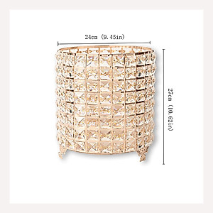 YOUQUEEN Trash Can Crystal Trash Can Home Living Room Bedroom Creative High-end Simple Large Size Without Cover Kitchen Garbage Cans(B)