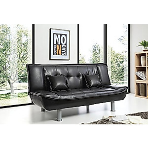 Glory Furniture Futon Sofa Bed, Black