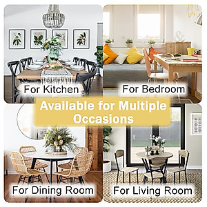 Chair Cushions for Dining Chairs 4 Pack - Kitchen Chair Cushions Set of 4, Non-Slip Seat Cushion Chair Pads, Dining Room Chair Cushions for Kitchen Room Decor 2" Thickness (Yellow, 4)