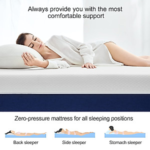 Molblly King Mattress, 14 inch Gel Memory Foam Mattress - Bed Mattress in a Box, Multi-Layered Foam, Comfort and Relieve Pressure