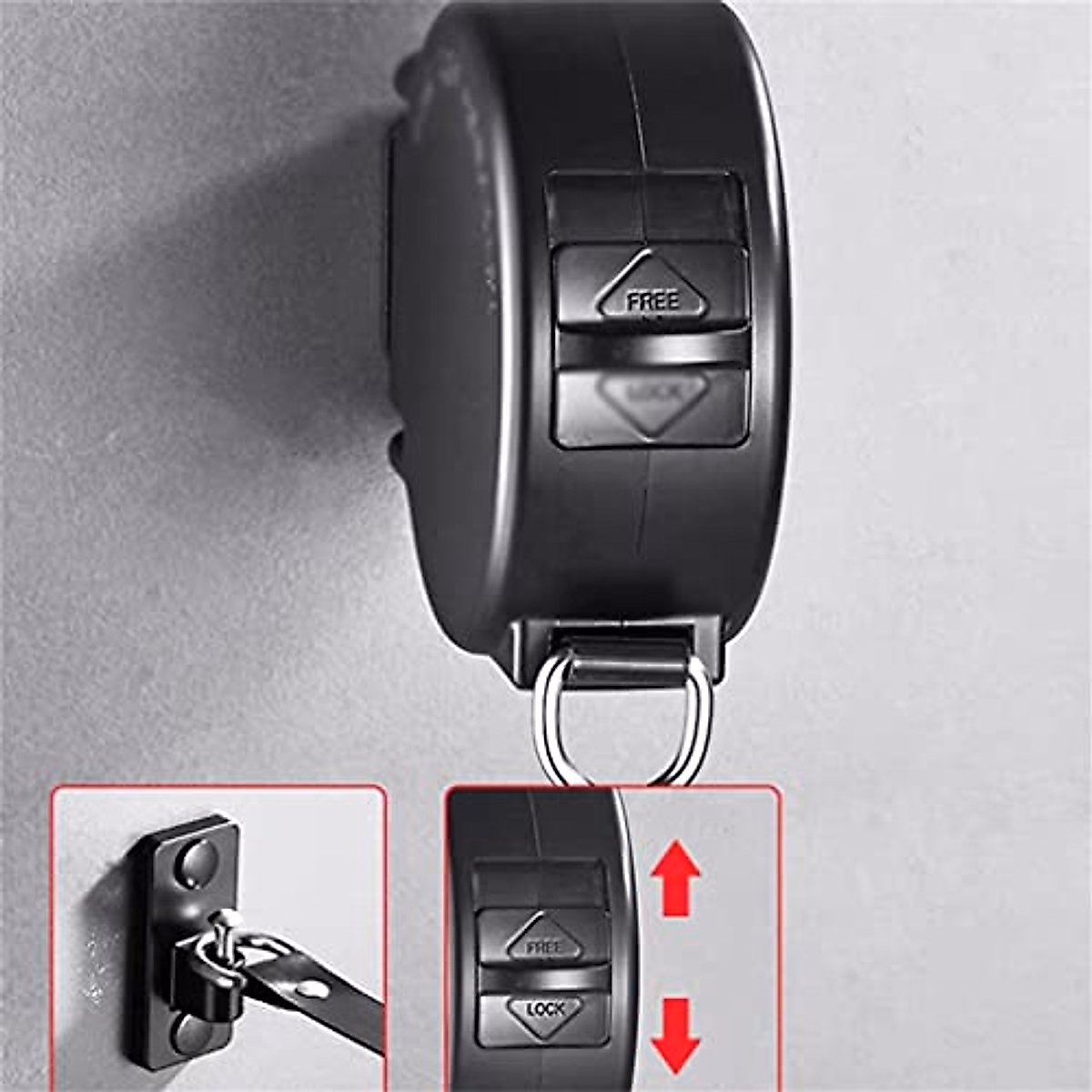 N/A Black/White Clothesline Dryer Laundry Holder Retractable Belt Wall Mounted Drying Racks Hidden Hanger ( Color : D , Size : 1 )