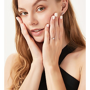 TIGRADE 1.5mm Eternity Ring Round Cut Cubic Zirconia Anniversary Ring Minimalist High Polished Promise Ring for Women Size 3-11, Silver, Size 6