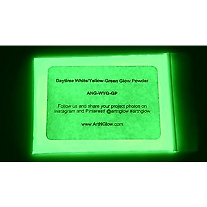 Glow in The Dark Pigment Powder - Neutral and Fluorescent Color for Art Painting, Fine Art, Nail Art Paint, and DIY Crafts - Long Lasting 10+ Color Options - Neutral Green - (1 Ounce)