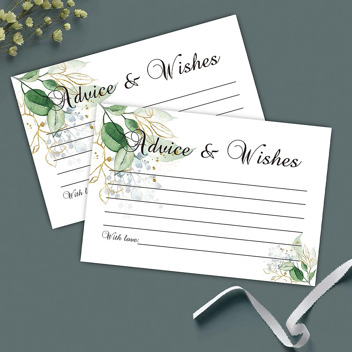 FARHTINANFX 50 Advice And Wishes For The New Mr And Mrs, Bride And Groom Weddings, Bridal Showers, Marriage Advice Cards(4" x 6")