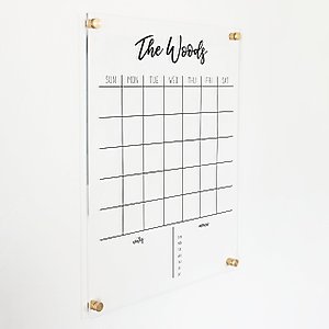 Acrylic Calendar - Personalized Family Dry Erase Wall Calendar