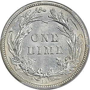 1909-D Barber Dime, MS64, PCGS