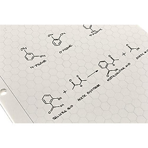 Organic Chemistry Notepad Hexagon Graph Paper Notebook, 200 pages (100 sheets), 1/4-inch Side Hexagons by Hexapad