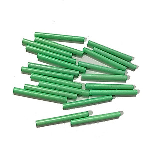 Teekos 25mm Long 50pcs Czech Glass Bugle Beads Line Tube Loose Seed Briolette Sewing Spacers Tassel Necklace Jewelry Bracelet Dress DIY - (Color: Gold)