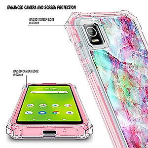 NZND Designed for Alcatel TCL 30Z (T602DL) Case, TCL 30 LE Phone Case with [Built-in Screen Protector], Full-Body Protective Shockproof Rugged Bumper Cover (Fantasy)