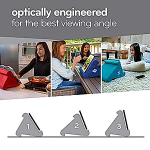 Flippy Tablet Pillow Stand and Tablet Holder for Lap, Desk and Bed, Multi-Angle with Storage