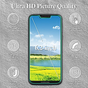 Kesuwe [3 Pack] Screen Protector for Motorola Moto G7 Power, G7 Optimo Maxx, G7 Supra Tempered Glass, 9H Hardness, Anti Scratch, No Bubble, Easy to install, Case Friendly