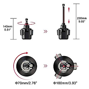 leQuiven Cup Holder Phone Mount Tablet Holder, Car Cradle Stand for Samsung S23/S23+/S23 Ultra/Samsung S22 Ultra/S21/Galaxy Z Fold 4/iPhone 14 13 12 11 Series/iPad Mini, Mobile Devices Under 8.3"
