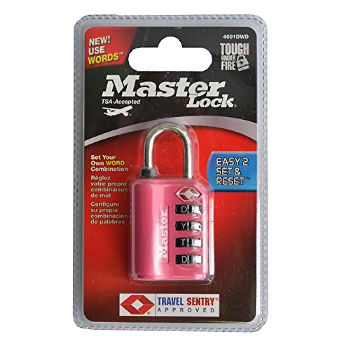 Master Lock 4691DWD TSA Set-Your-Own Password Combination Lock, Color Will Vary, 1-Piece