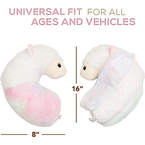 XDEMODA Seatbelt Pillow for Kids Travel - Dinosaur Seat Belt Cover & Cushion Pillow. Child Car Stuffed Plush Animal Travel Pillow. Safety Belt