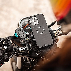 Mous - Motorcycle Phone Mount and Phone Case for iPhone 13 Mini - Motorcycle Phone Holder Kit - IntraLock Motorcycle Bar Mount and Evolution Phone Case for iPhone iPhone 13 Mini - Evolution Moto