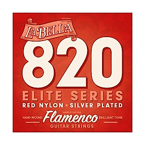 La Bella 820 Elite Red Nylon Silver Plated Flamenco Guitar String