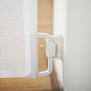 EasyBaby Extra Wide Retractable Baby Gate, 33" Tall, Extends up to 71" Wide, White/Child Safety Baby Gates, Pet Retractable Gates for Stairs, Doorways, Hallways, Indoor and Outdoor