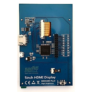 5 Inch Sunlight Readable Touch Screen 800x480 IPS LCD Display for Raspberry Pi 3/4 (or Any HDMI Source with no Touch)