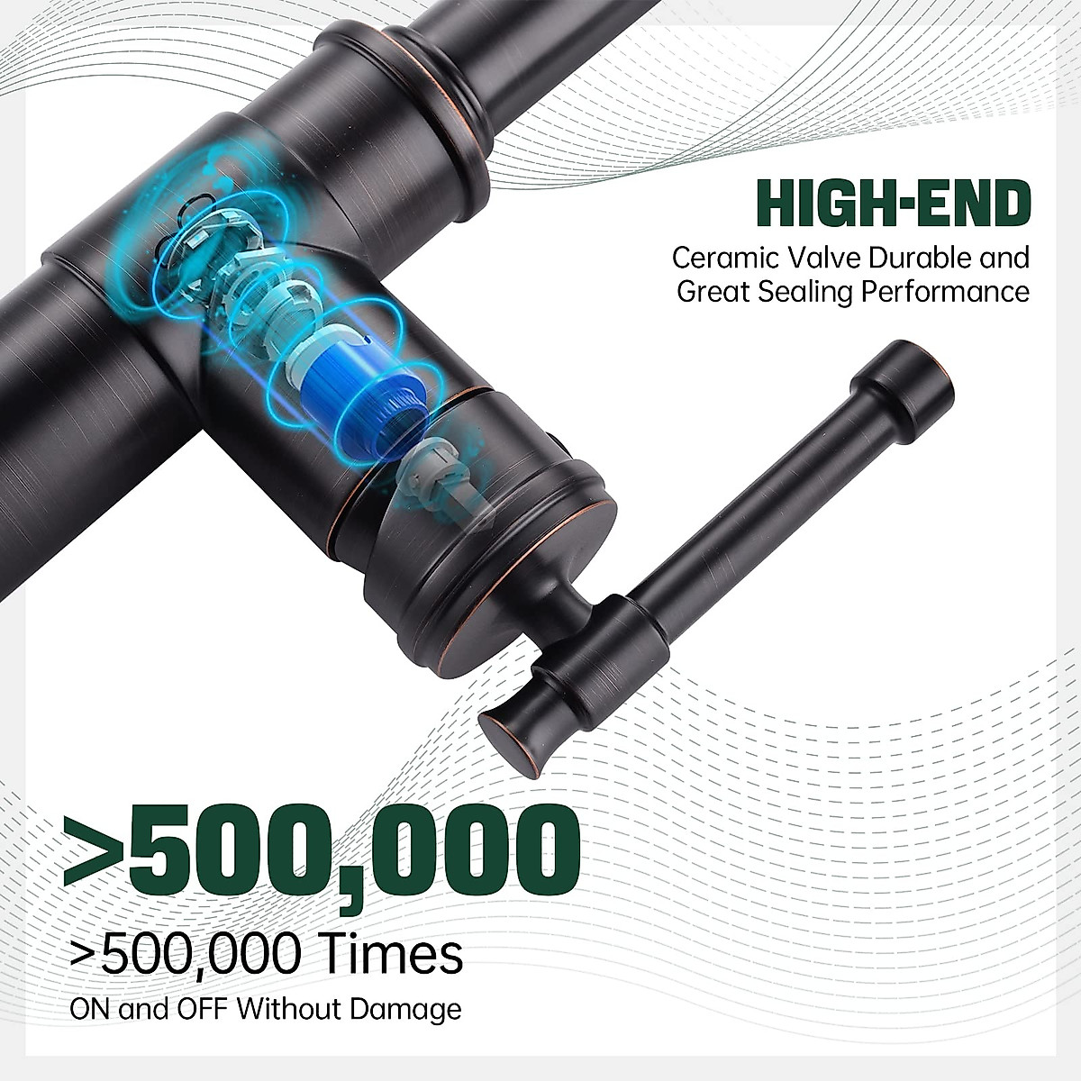 Touchless Oil Rubbed Bronze Kitchen Faucet with Soap Dispenser, DAYONE Single Handle Faucets for Kitchen Smart Motion Sensor Activated Hands-Free Pull Down, Robinet de Cuisine sans Contact